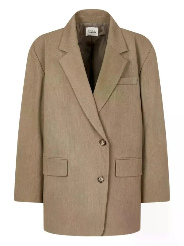 STUDIO TOMBOY Single-breasted Pocket Blazer - Brown