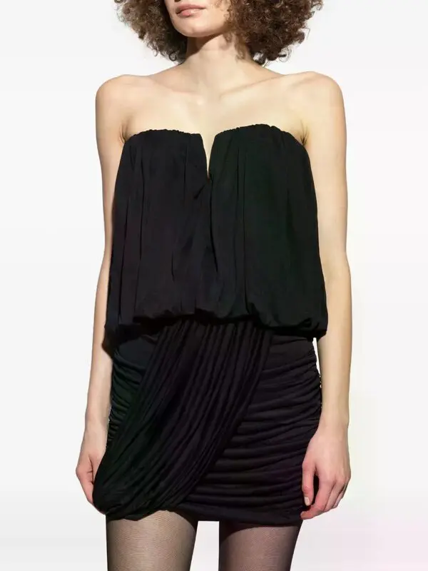 Isabel Marant Étoile Strapless Pleated Dress - Black