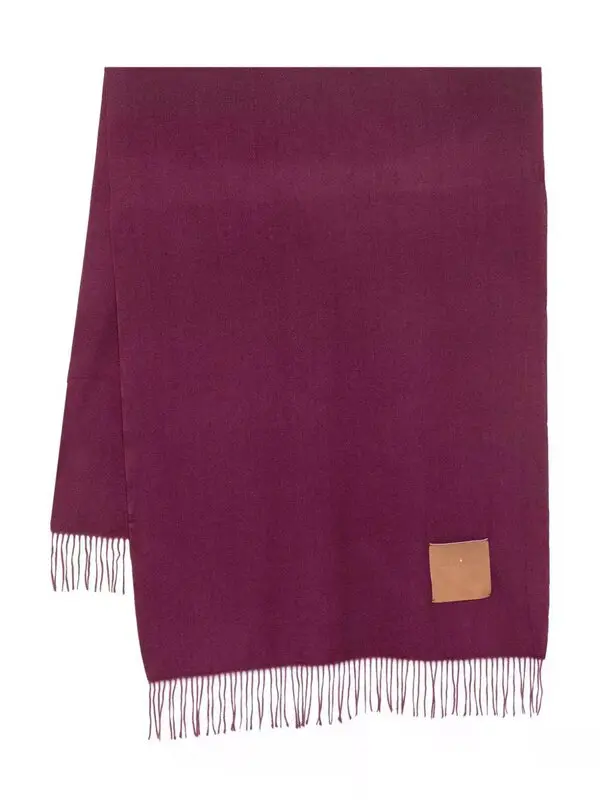 Liu Jo Fringed Leather-patch Scarf