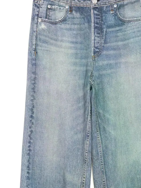 Rag & Bone Miramar Faded Effect Wide-leg Jeans - Blue