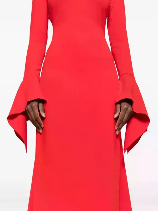 Solace London Blake Long-sleeve Dress - Red