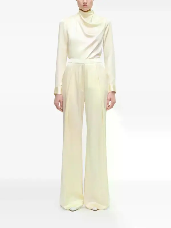 Adam Lippes Silas Silk Charmeuse Trousers