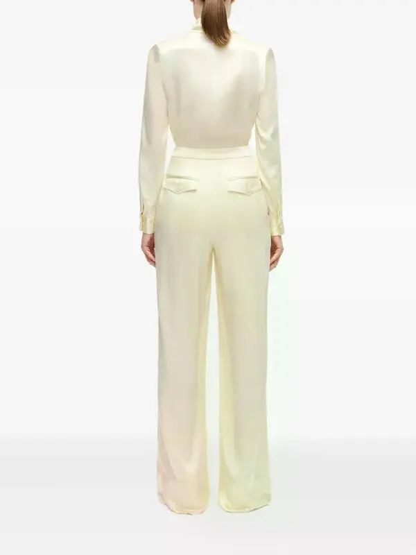 Adam Lippes Silas Silk Charmeuse Trousers