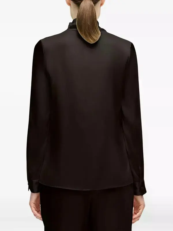 Adam Lippes Mizner High-neck Charmeuse Top