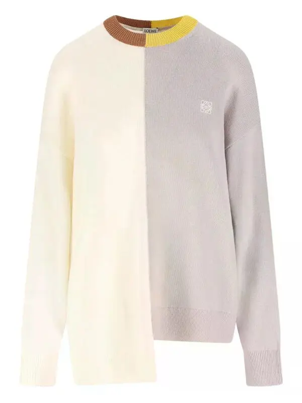 Loewe Colour-block Asymmetric Sweater - Grey