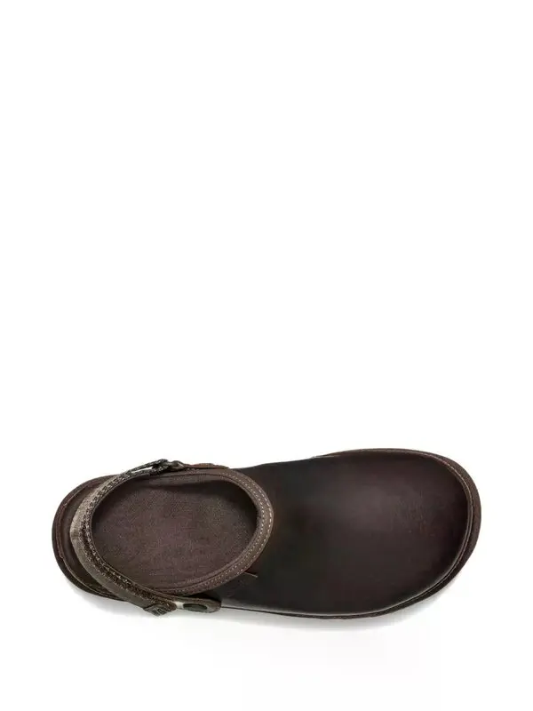 UGG Leather Flat Pumps With Back Strap
