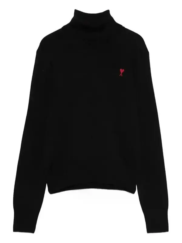 AMI Paris De Coeur Roll-neck Sweater