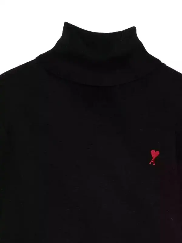 AMI Paris De Coeur Roll-neck Sweater