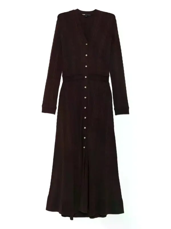 Maje Cable-knit Buttoned Dress