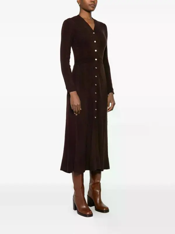 Maje Cable-knit Buttoned Dress