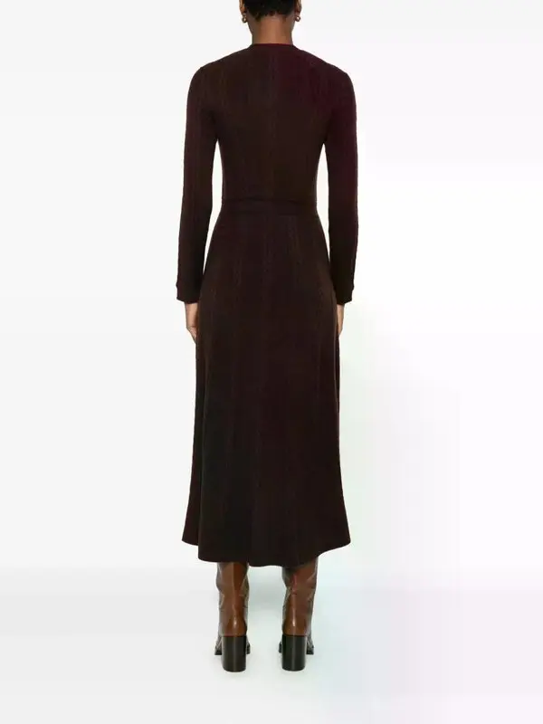 Maje Cable-knit Buttoned Dress