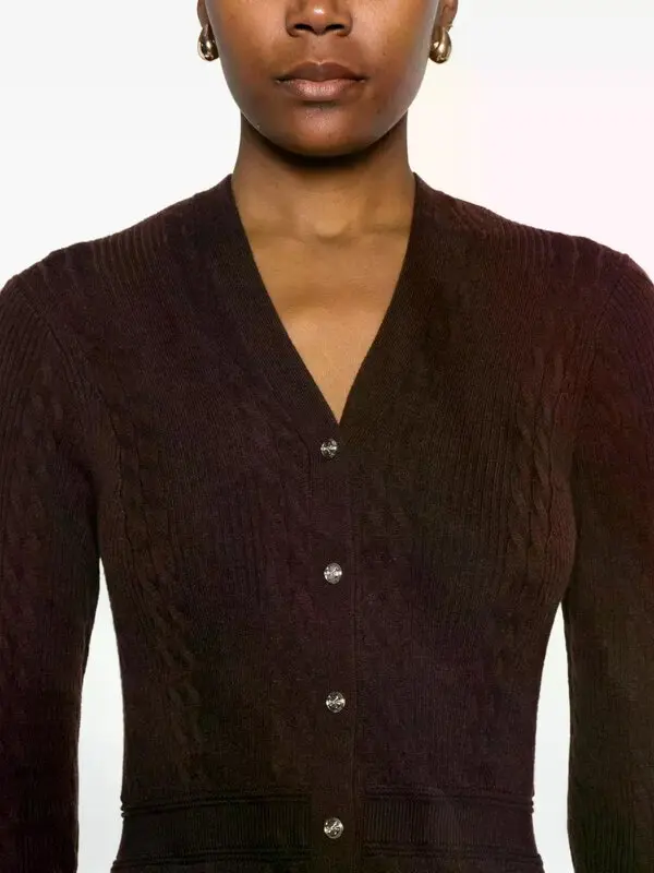 Maje Cable-knit Buttoned Dress
