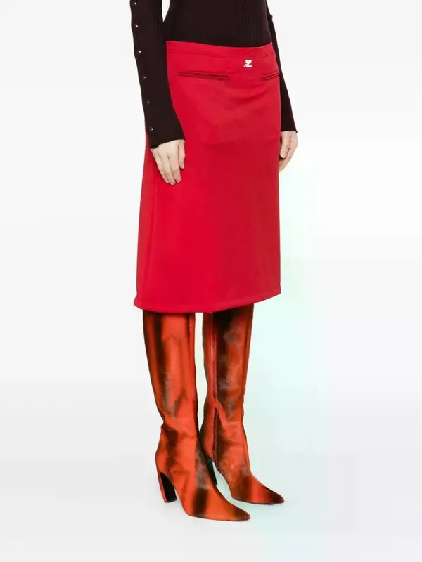 COURREGES A-line Skirt With Zip Pockets