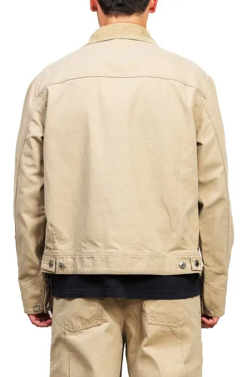 ALPHA STYLE Zip-up Workwear Jacket - Khaki