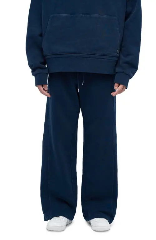 ALPHA STYLE Harris Straight Leg Sweatpants - Blue