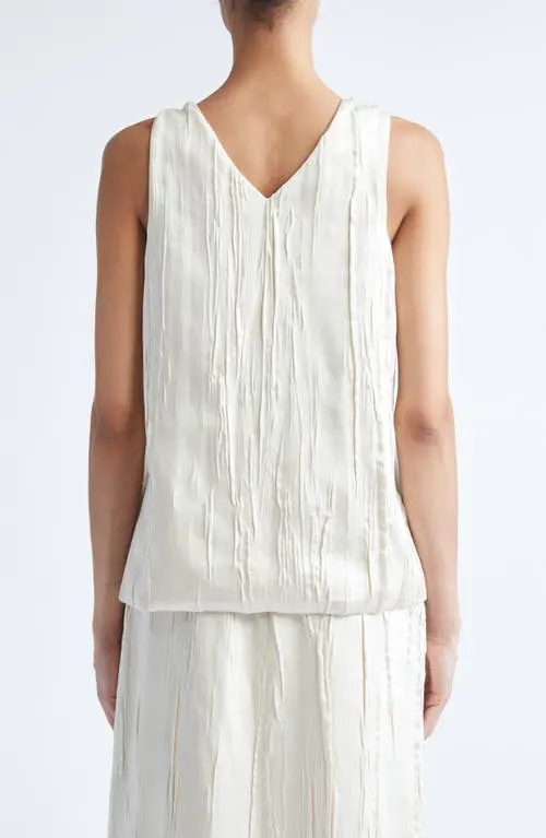 Brandon Maxwell The Drew Deep V-neck Satin Tank