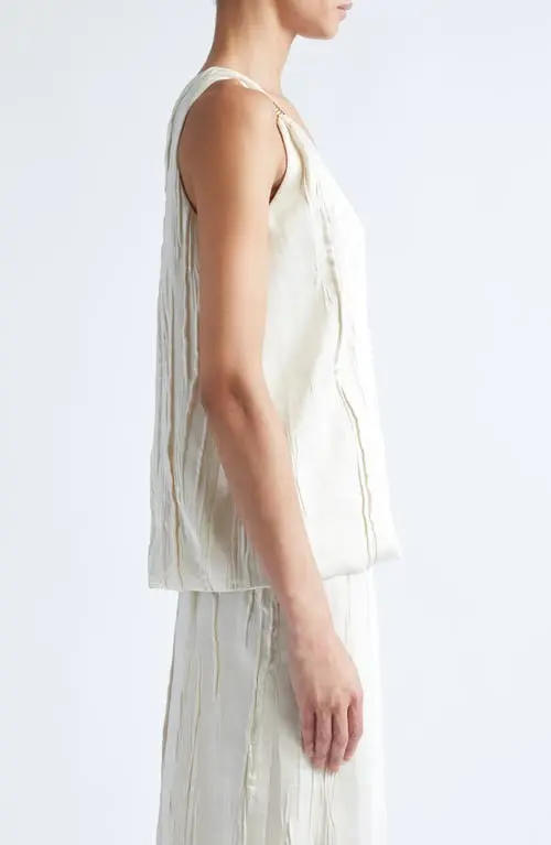 Brandon Maxwell The Drew Deep V-neck Satin Tank