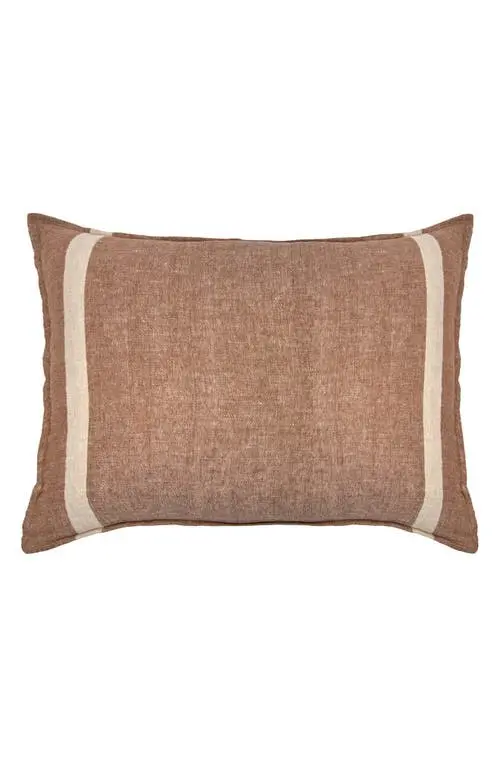 POM POM AT HOME Rory Linen Big Accent Pillow - Terra Cotta/flax
