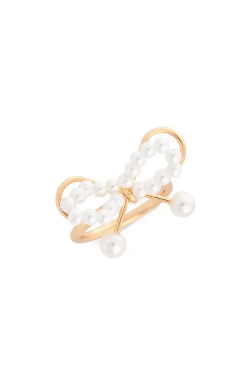 Bp. Faux Pearl Fashion Ring - Goldhite