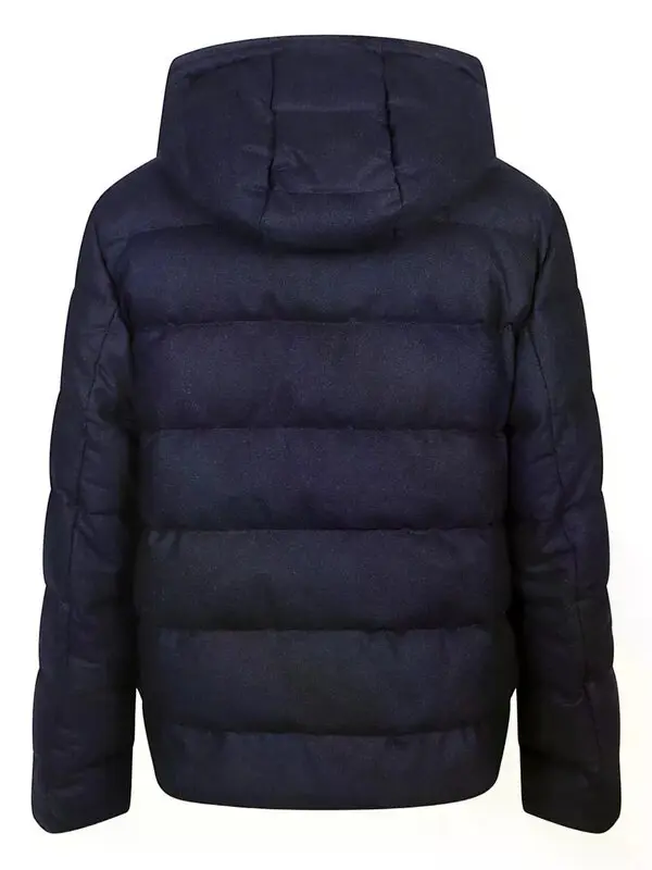 FAY Hooded Quilted Jacket - Blue