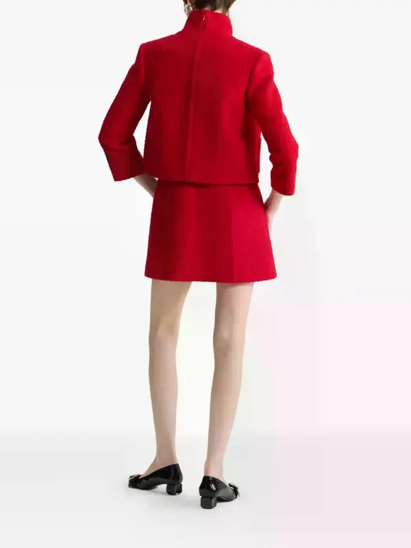 PATOU Patch-pocket Tweed Jacket - Red