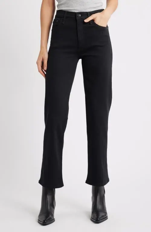 Rag & Bone Flexi Harlow Mid-rise Ankle Straight-leg Jeans - Black