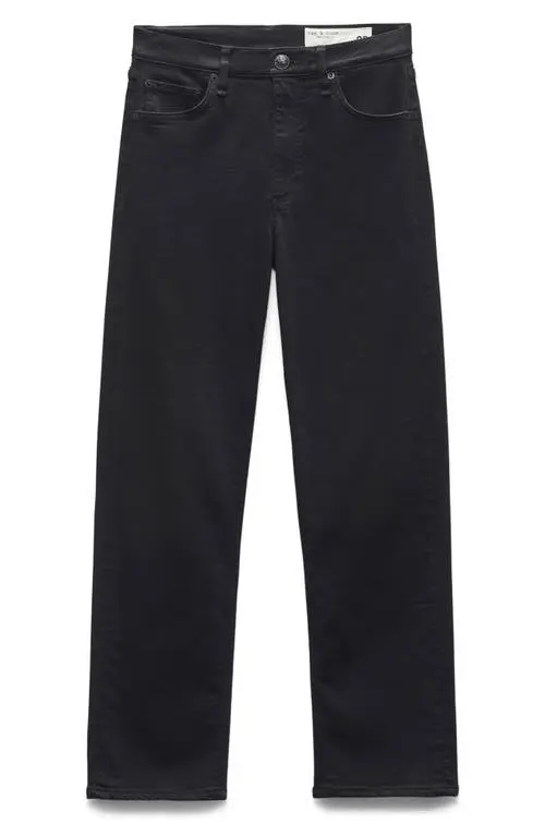 Rag & Bone Flexi Harlow Mid-rise Ankle Straight-leg Jeans - Black