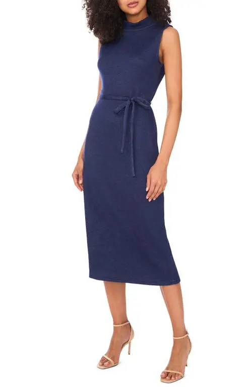 Vince Camuto Mock Neck Sleeveless Knit Midi Dress - Dusk