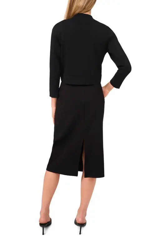 Halogen Three Quarter Sleeve Shrug - Rich Black