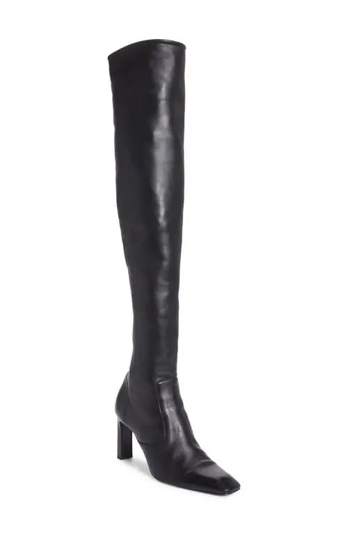 TOTEME Over-the-knee Stretch Leather Boots - Black