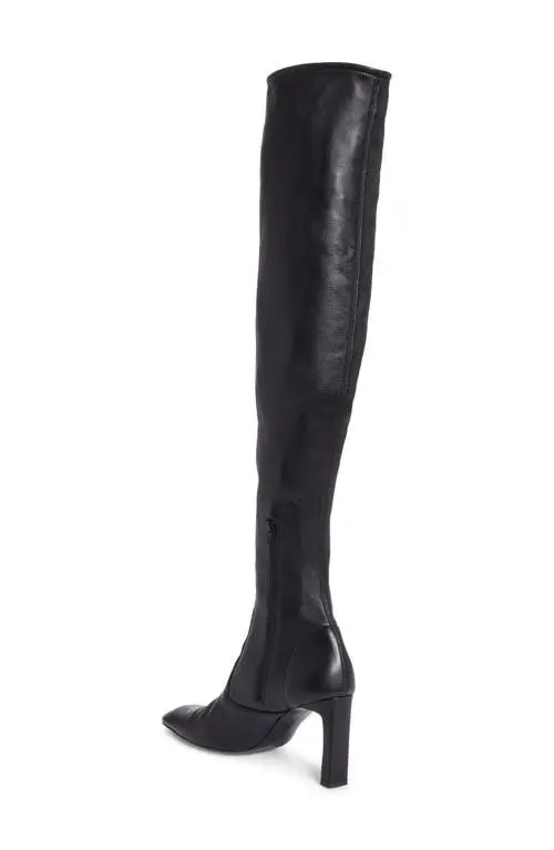 TOTEME Over-the-knee Stretch Leather Boots - Black