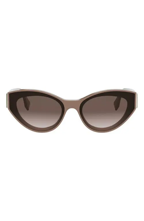 Fendi First 62mm Cat Eye Sunglasses - Shiny Light Brown/brown