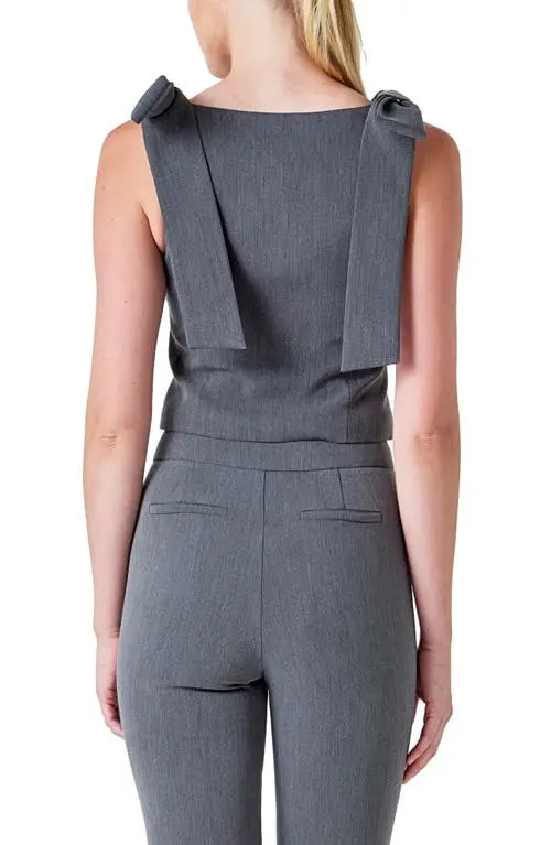 Endless Rose Bow Tie Strap Crop Vest