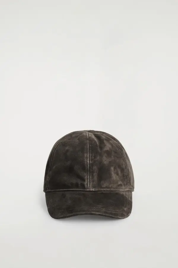 Cos Suede Baseball Cap - Brown