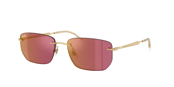Ray-ban Rimless Sunglasses - Dark Violet Mirror Red
