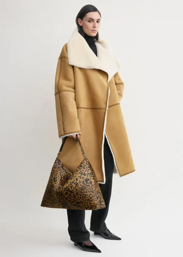TOTEME Bevel Print Pony Hair Shoulder Bag