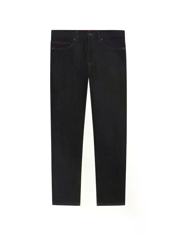 Hugo Leather-patch Straight Leg Jeans