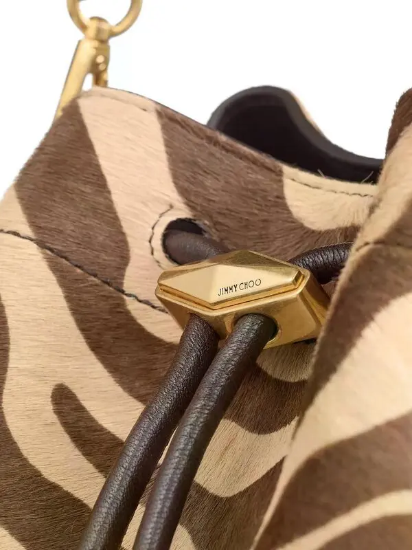 JIMMY CHOO Cinch Zebra-print Shoulder Bag