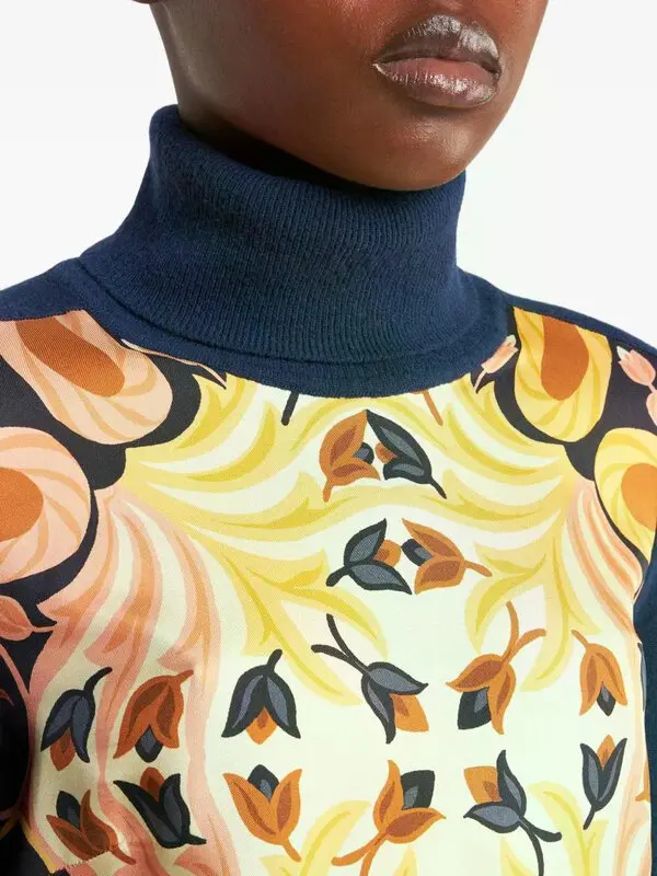 Etro Printed Roll Neck Sweater
