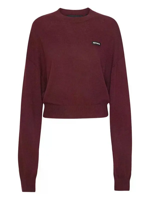 ROTATE BY BIRGER CHRISTENSEN Crew-neck Merino-cashmere Blend Sweater