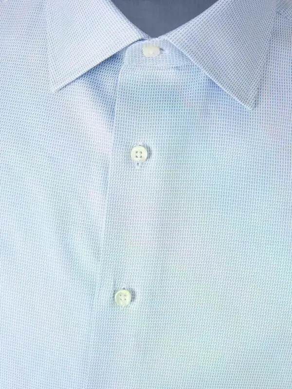 Canali Textured Button-cuff Shirt