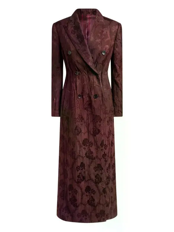 Etro Floral Embroidered Double-breasted Coat