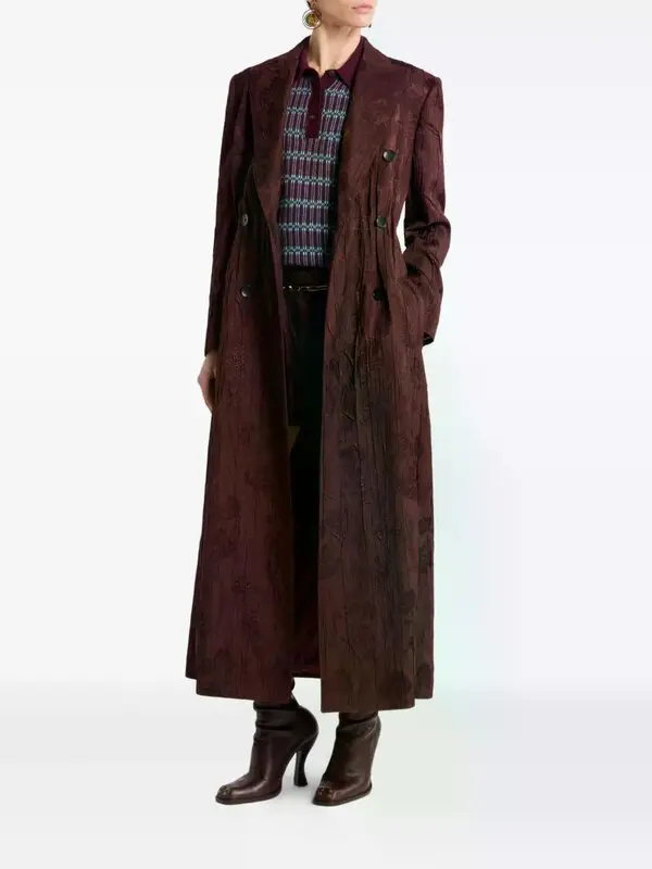 Etro Floral Embroidered Double-breasted Coat