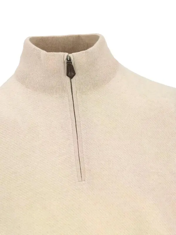 Loro Piana Half-zip Cashmere Sweater - Neutrals