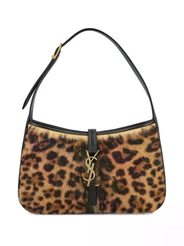 Saint Laurent Le 5 À 7 Leopard-print Clasp Shoulder Bag