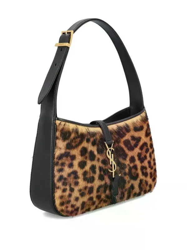 Saint Laurent Le 5 À 7 Leopard-print Clasp Shoulder Bag