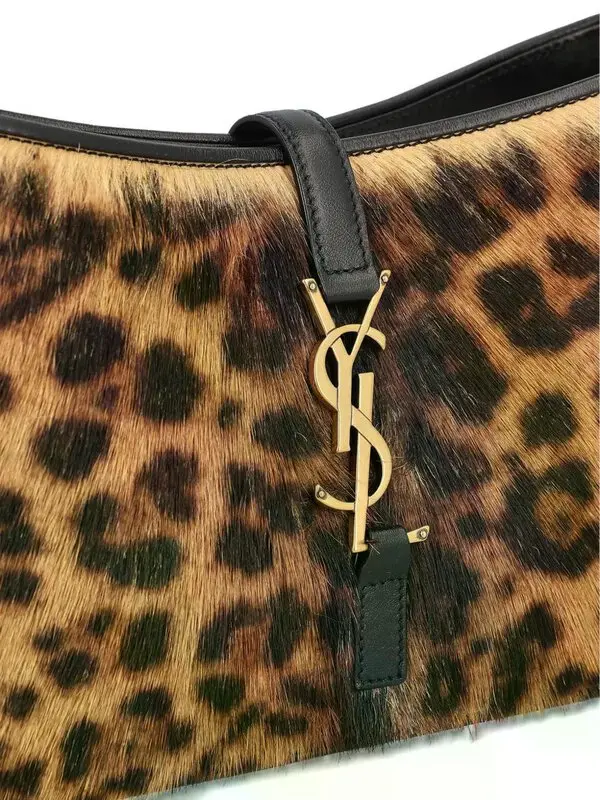 Saint Laurent Le 5 À 7 Leopard-print Clasp Shoulder Bag