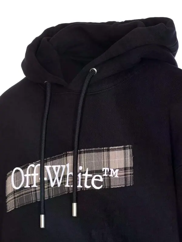 Off-White Plaid Panel Hoodie