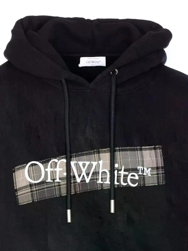 Off-White Plaid Panel Hoodie