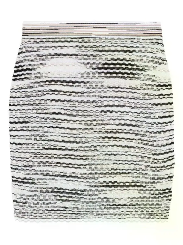 Missoni Striped Ribbed Skirt - White